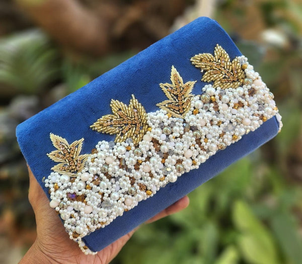 Blue Velvet Box Style Clutch – Cherriscope Lifestyle